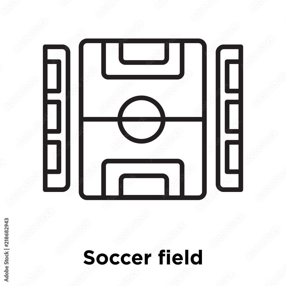 soccer field icon isolated on white background. Simple and editable ...