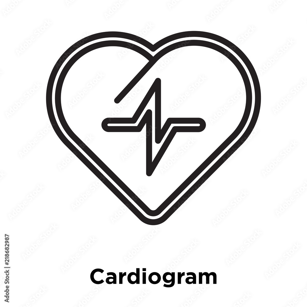 cardiogram icons isolated on white background. Modern and editable cardiogram icon. Simple icon ...