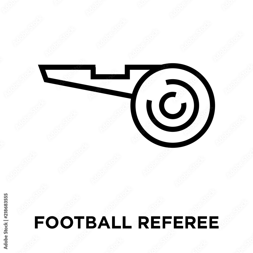 football referee whistle icon on white background. Modern icons vector ...