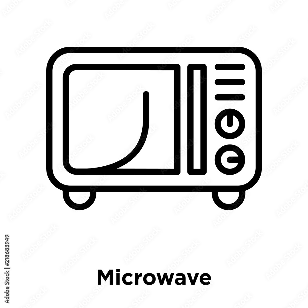 microwave icons isolated on white background. Modern and editable ...