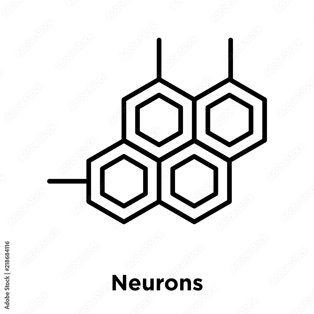 Neurons icon vector isolated on white background, Neurons sign , thin ...