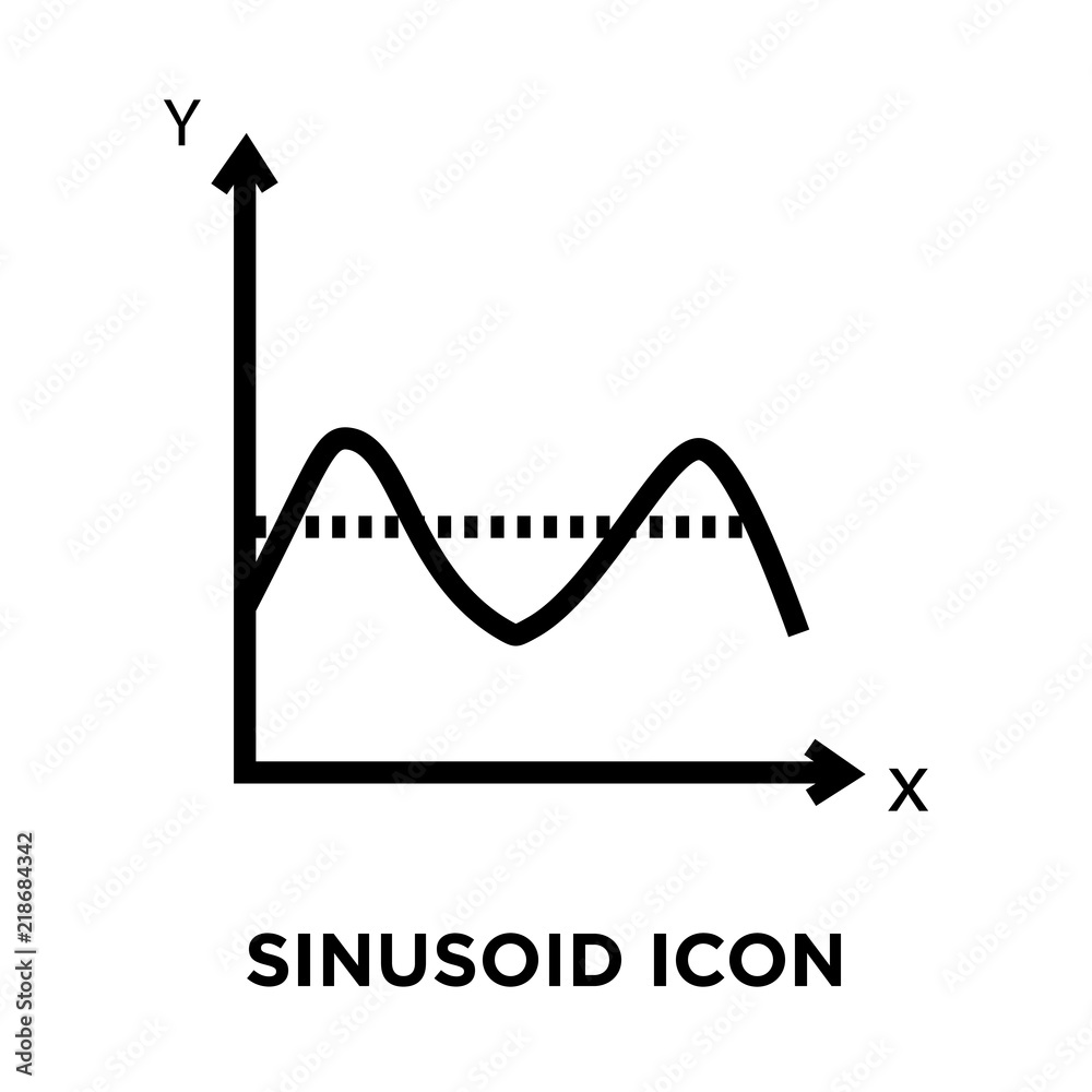 sinusoid icon on white background. Modern icons vector illustration ...