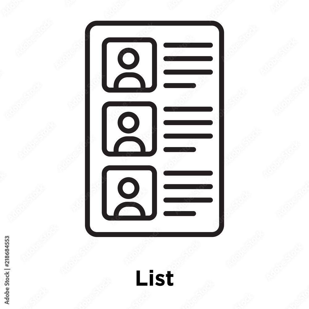 list icon isolated on white background. Simple and editable list icons ...