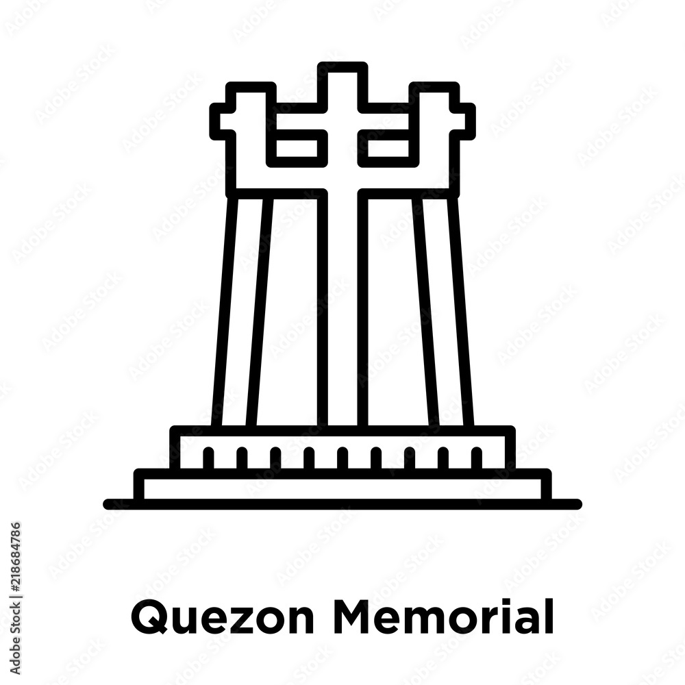 quezon memorial circle icon isolated on white background. Modern and ...