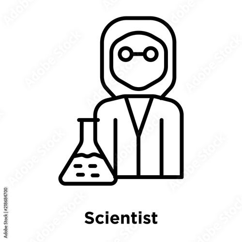 Scientist Icon Black And White