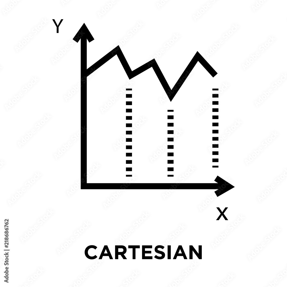 Cartesian Coordinate System Icon On White Background Modern Icons Vector Illustration Trendy