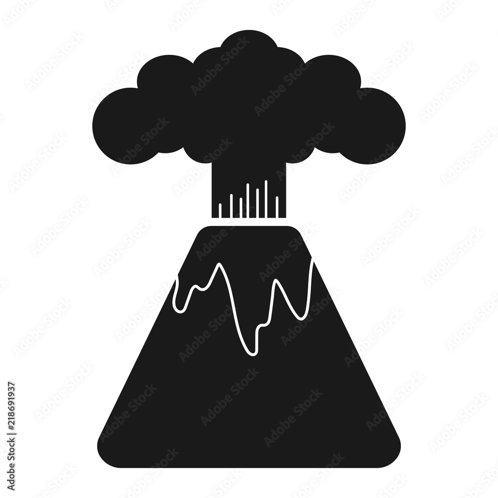 Volcano Silhouette