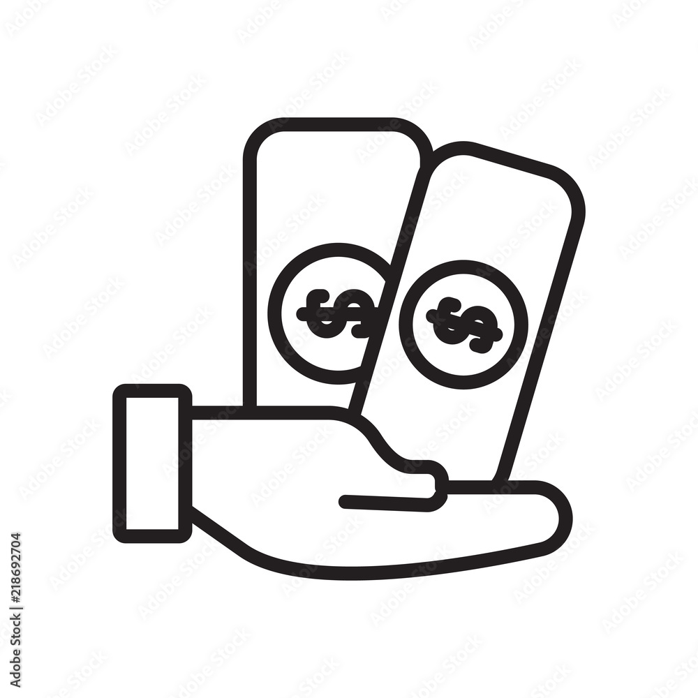 Salary icon vector isolated on white background, Salary sign Stock ...