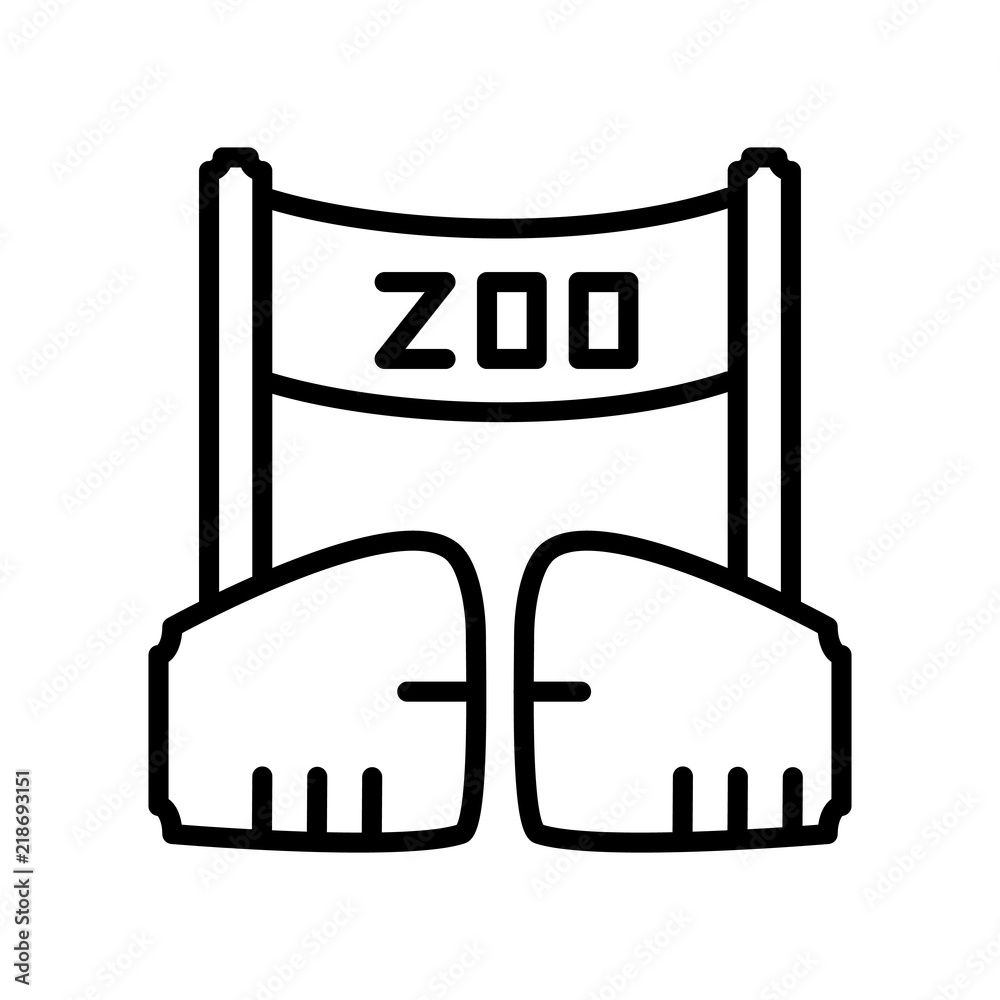 Zoo icon vector isolated on white background, Zoo sign Stock Vector ...