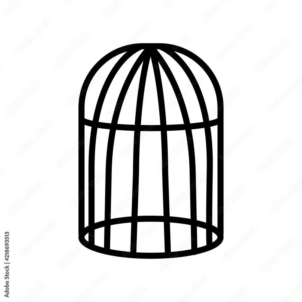 Cage icon vector isolated on white background, Cage sign Stock Vector ...