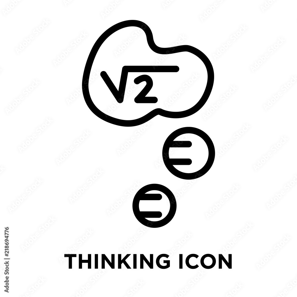Thinking icon vector isolated on white background, Thinking sign ...