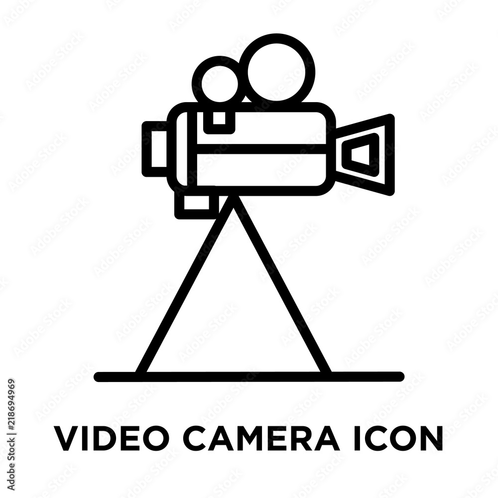 video camera icons isolated on white background. Modern and editable ...