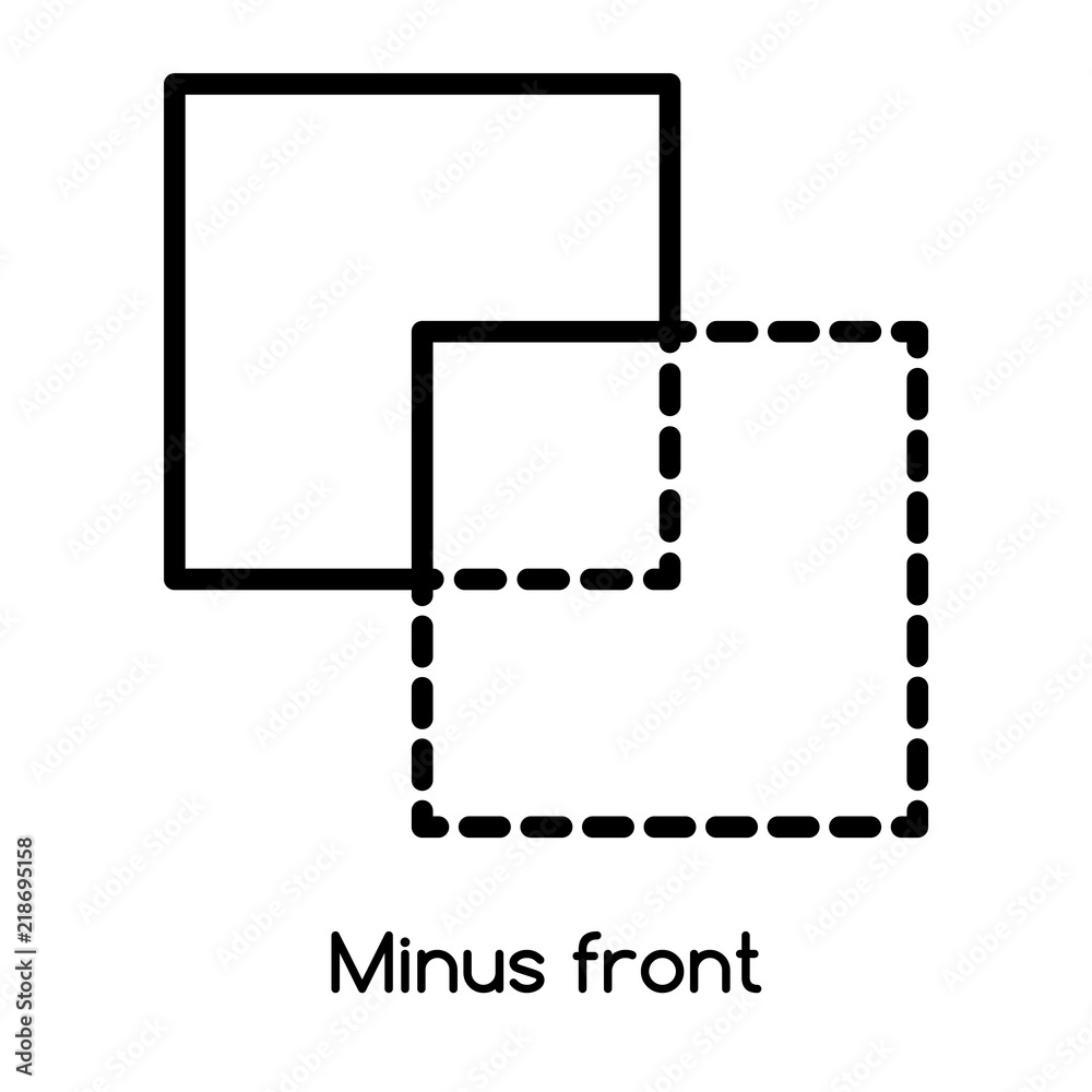 Minus front icon vector isolated on white background, Minus front sign ...