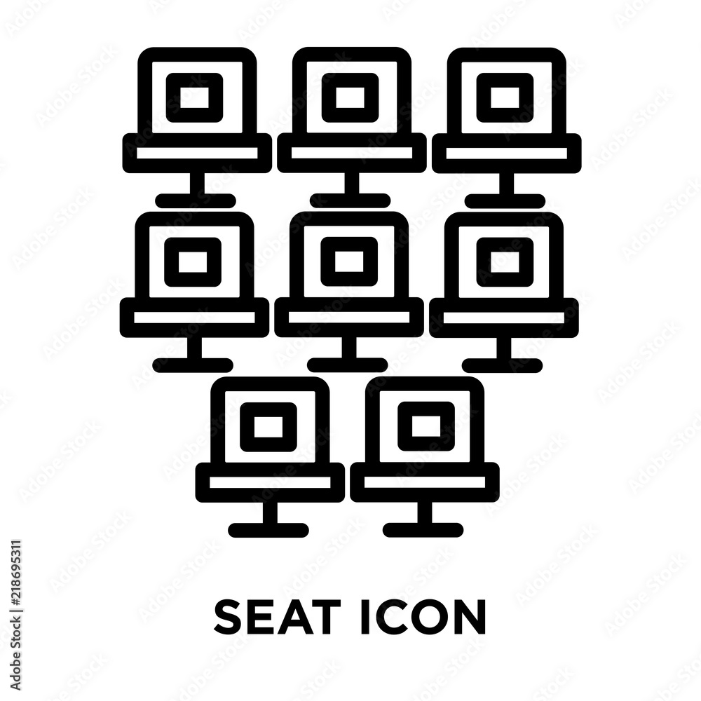 seat icons isolated on white background. Modern and editable seat icon ...