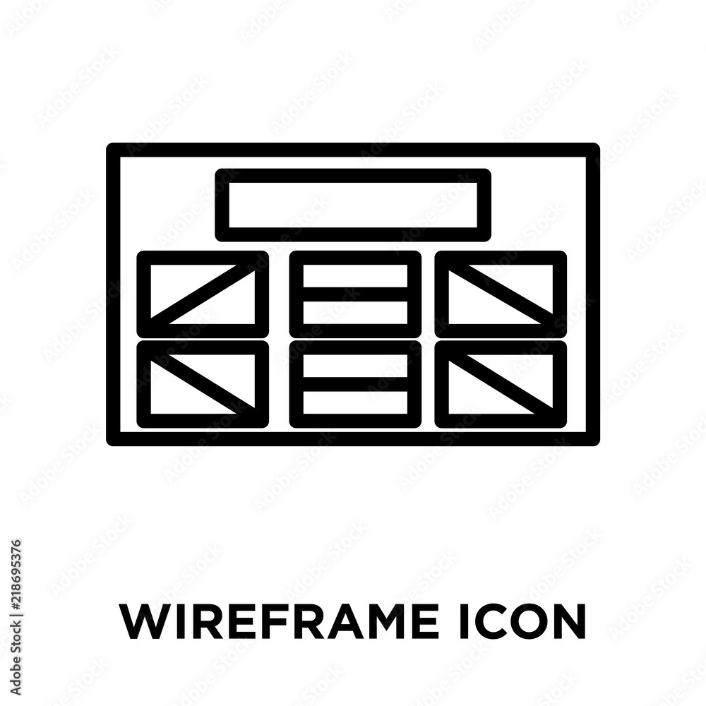 wireframe icons isolated on white background. Modern and editable ...