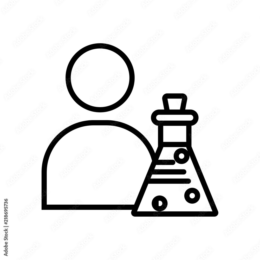 scientist icon isolated on white background. Modern and editable ...