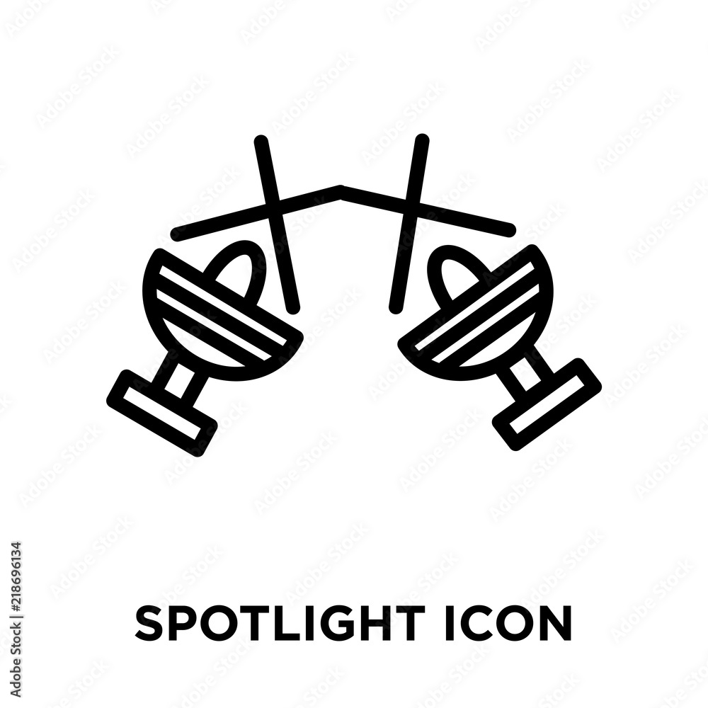 spotlight icons isolated on white background. Modern and editable ...