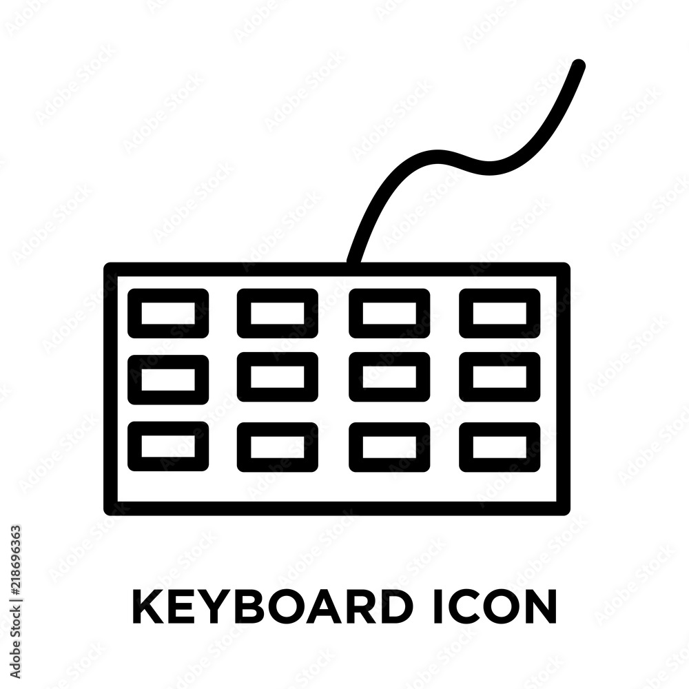 keyboard icons isolated on white background. Modern and editable ...