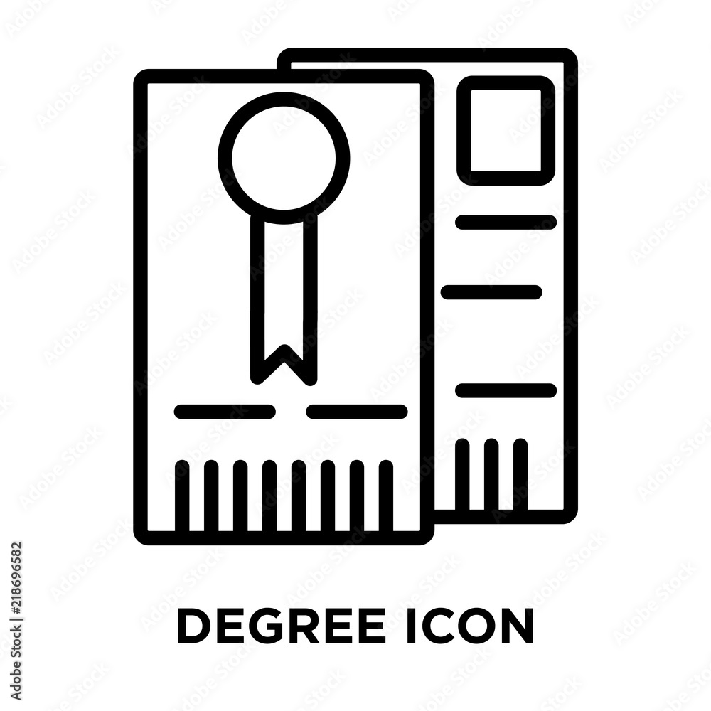 Degree icon vector isolated on white background, Degree sign , linear ...