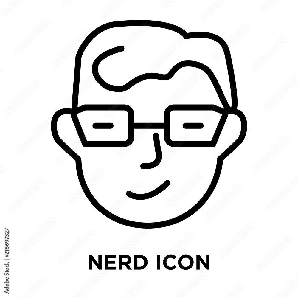 Nerd Glasses Outline