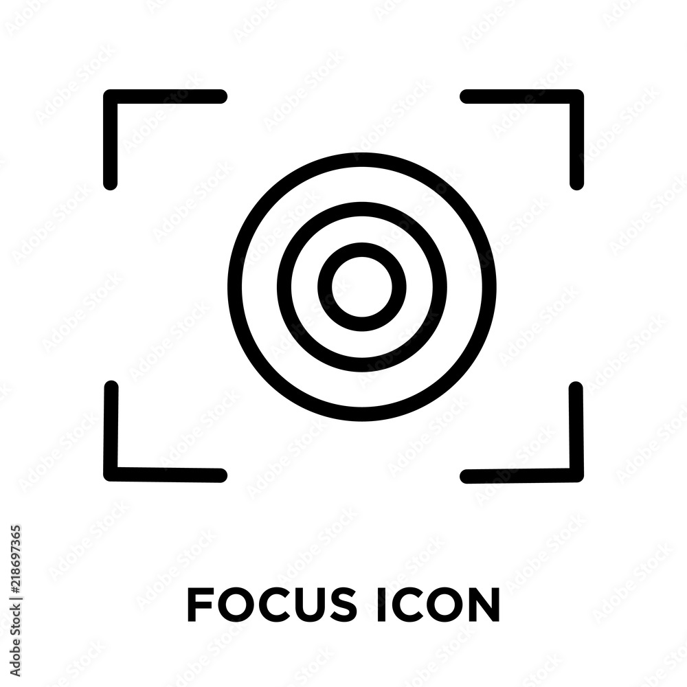 focus icons isolated on white background. Modern and editable focus icon. Simple icon vector ...
