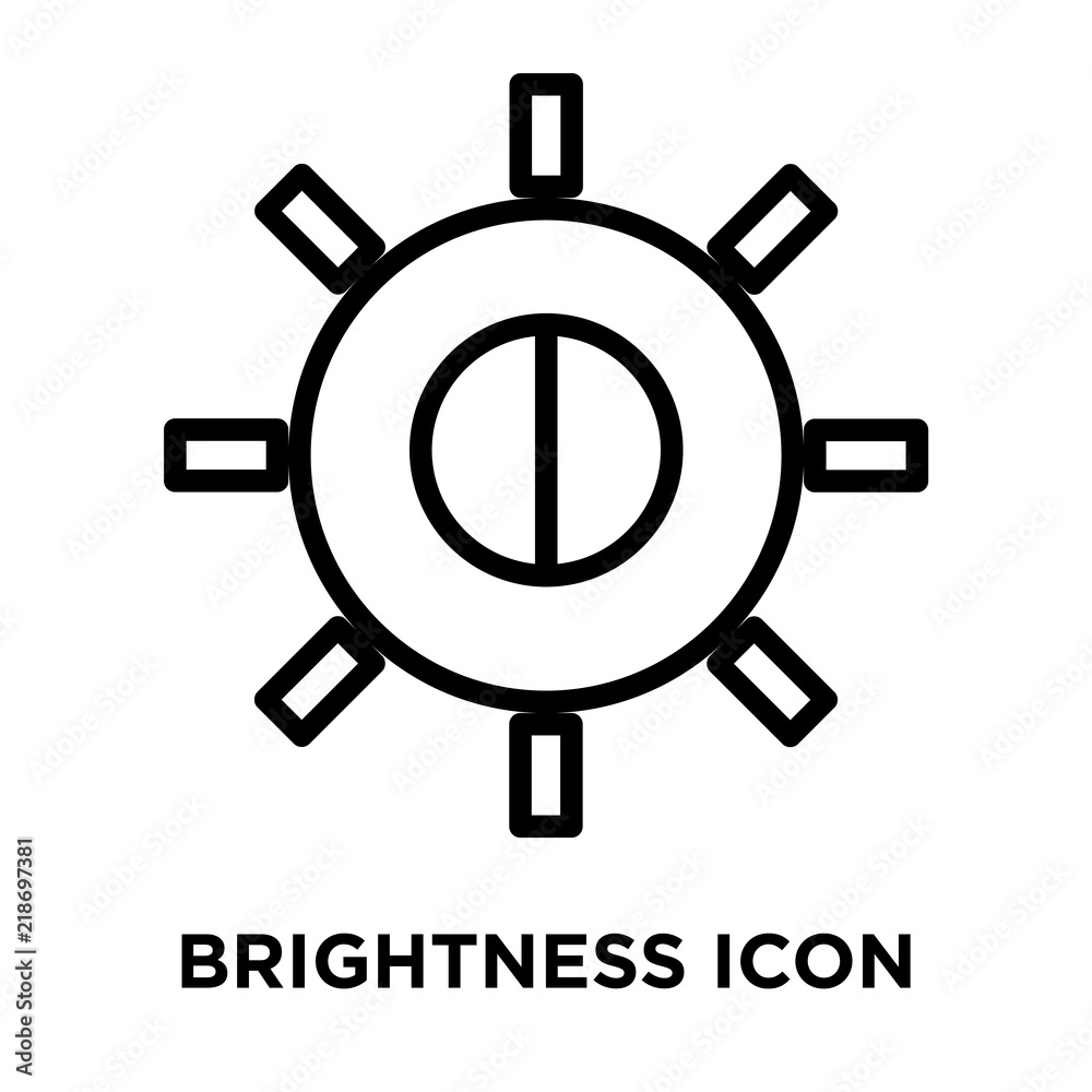 brightness icons isolated on white background. Modern and editable ...
