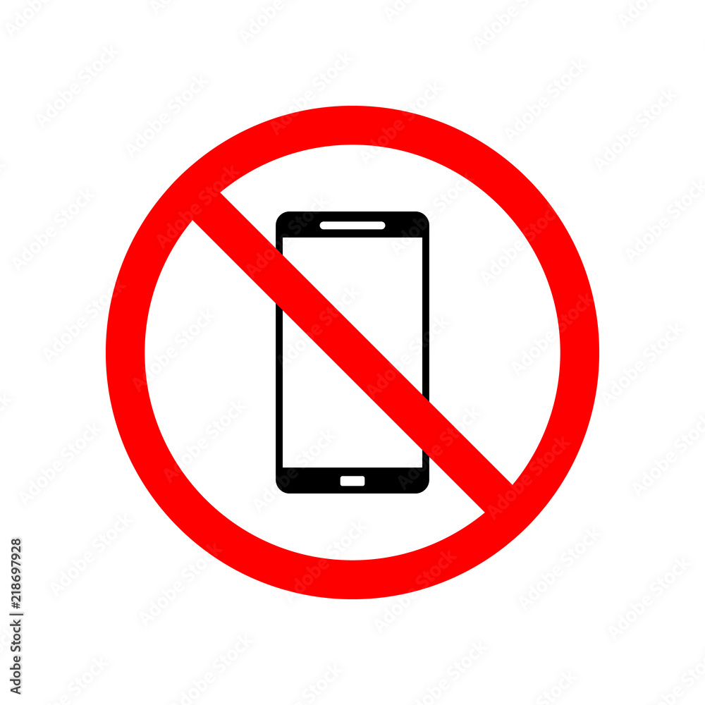 Vetor de forbidden use mobile phone icon. Element of ptohibited sign ...