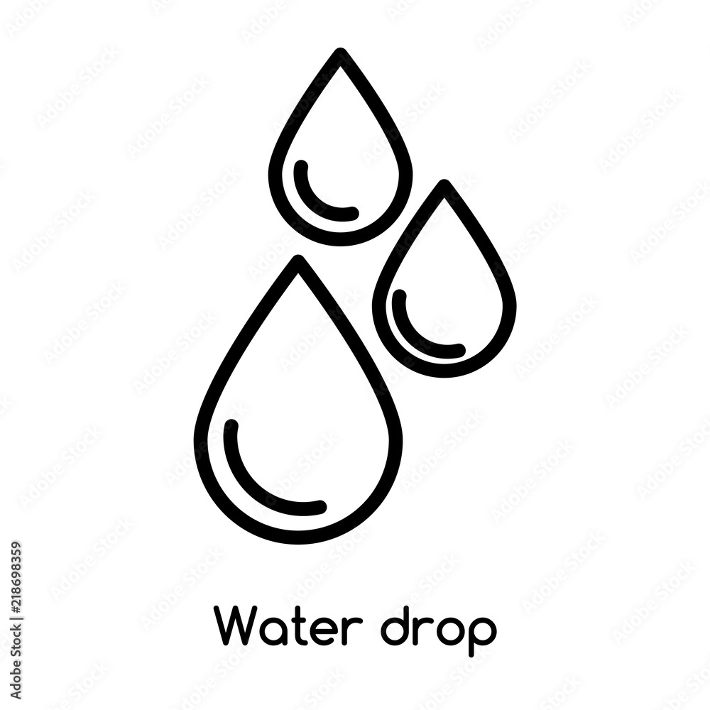 Water drop icon vector isolated on white background, Water drop sign ...