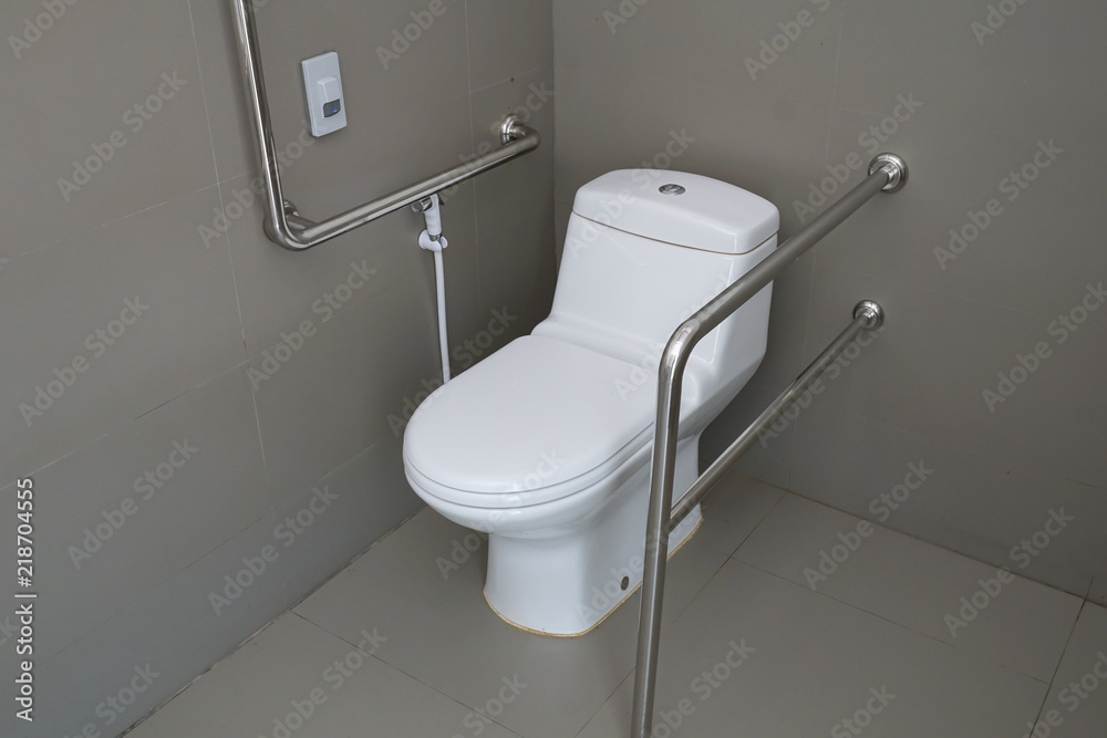Toilet with friendly design for people with disability Stock Photo ...