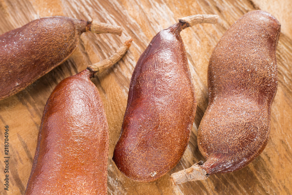 Algarroba fruit of the Caribbean - Hymenaea Courbaril. Top view Stock ...