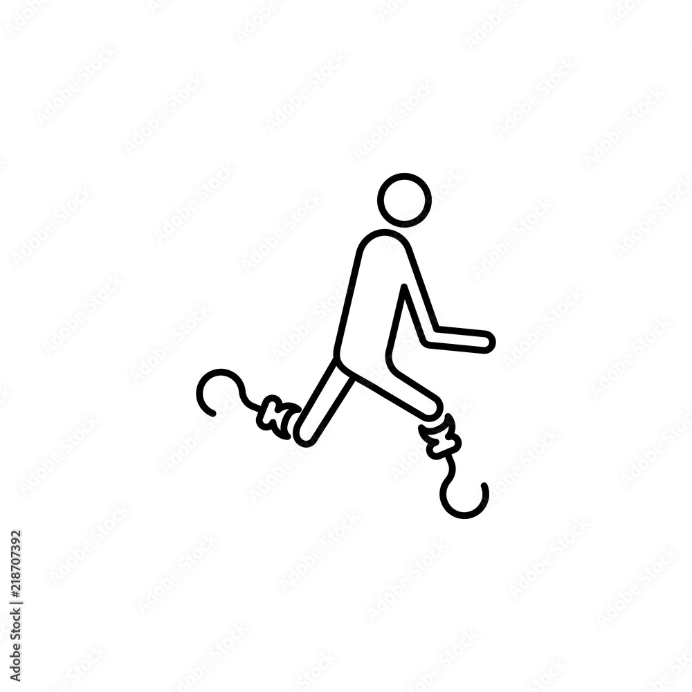 leg prosthesis icon. Element of disabled icon for mobile concept and ...