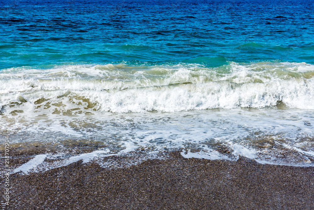 Waves on a Beach Stock Photo | Adobe Stock