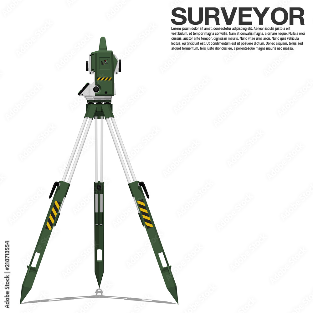 Isolated theodolite on transparent background Stock Vector | Adobe Stock