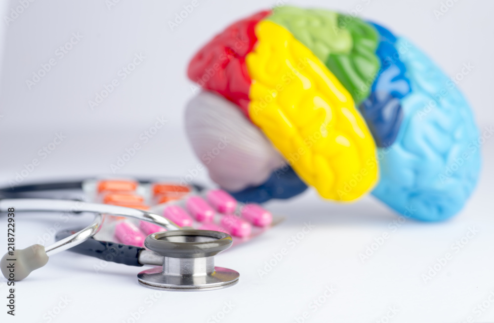 Medicine - take care of your brain/mental health concept. Stock Photo ...