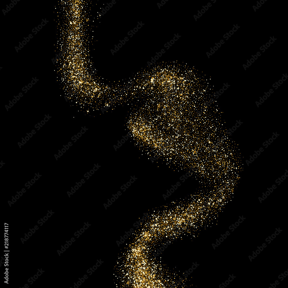 Golden mist of sparkling glitter haze with shiny particles light and ...
