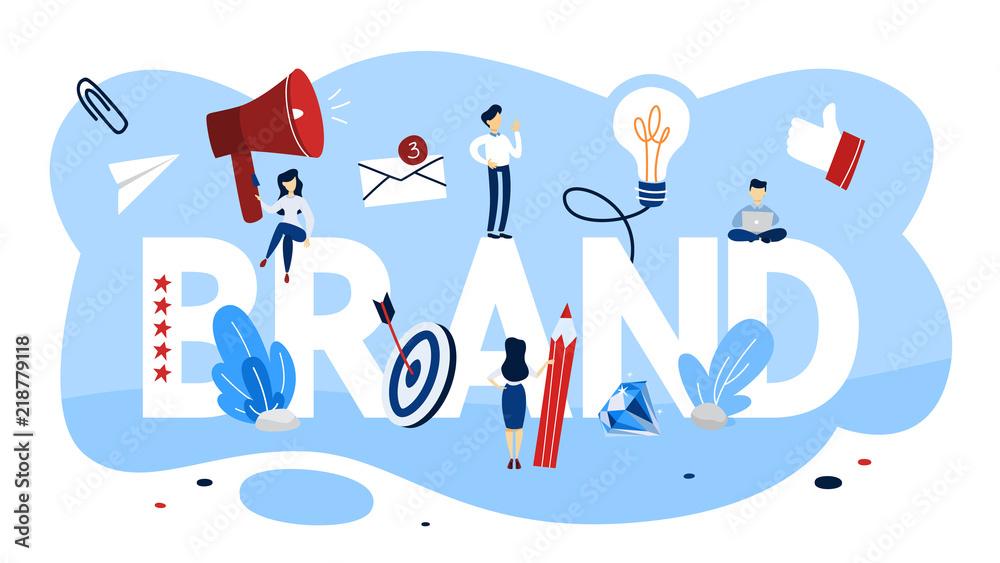 Brand concept. Unique design of a company Stock Vector | Adobe Stock