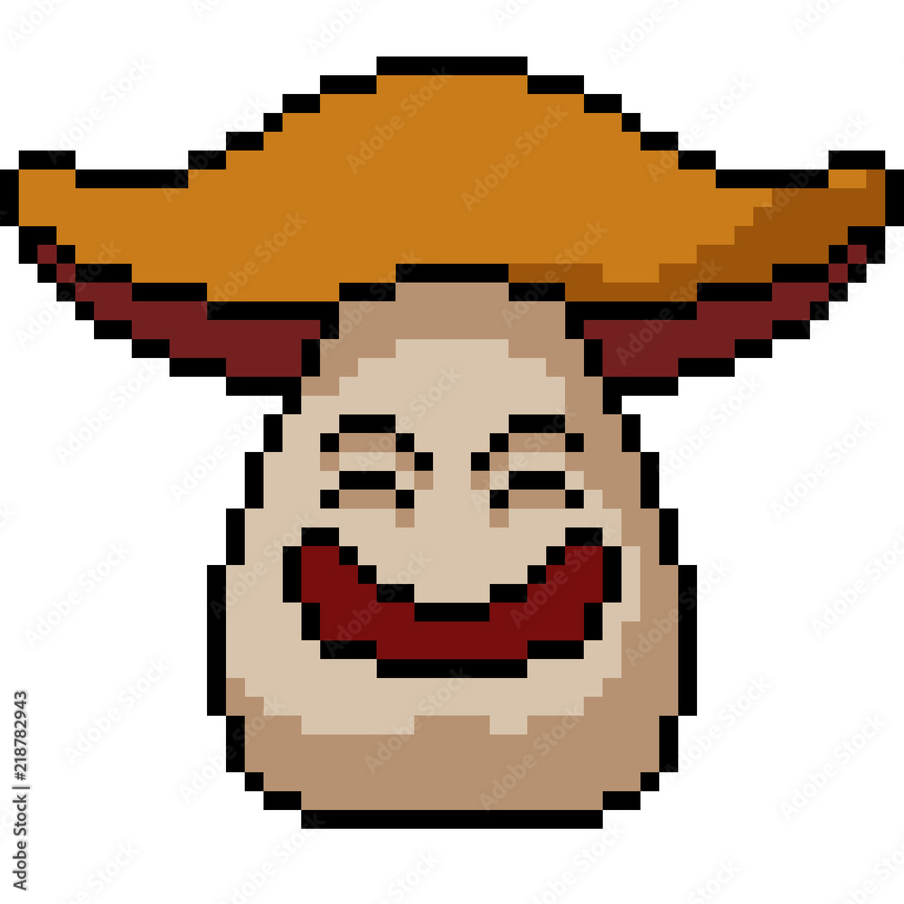 vector pixel art mushroom monster Stock Vector | Adobe Stock