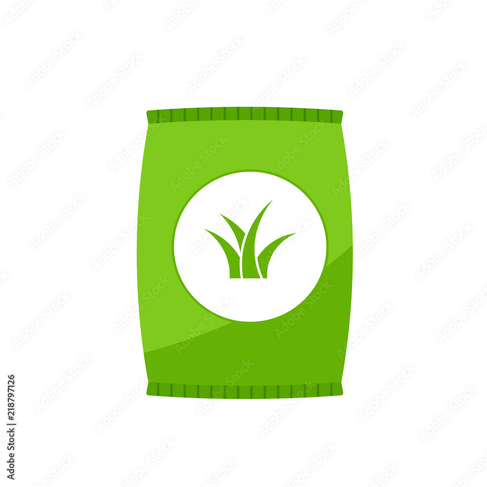 Grass Seed Bag Stock Vector | Adobe Stock