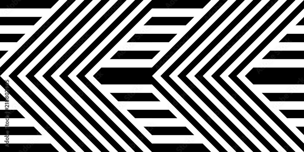 Seamless pattern with striped black white straight lines and diagonal ...