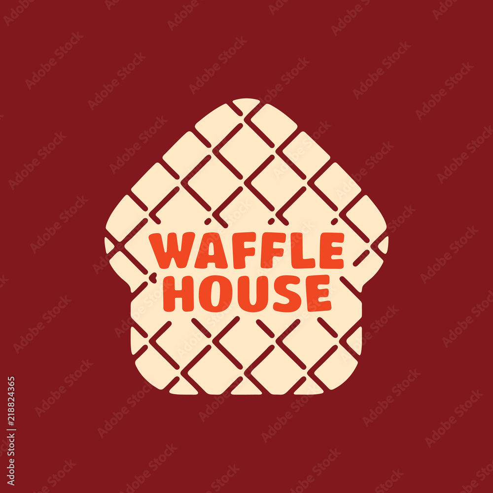 Modern professional vector logo Waffle House in brown theme Stock ...