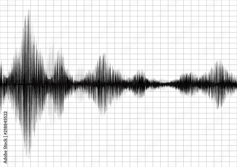 Beautiful Earthquake graph,Chart of a seismograph,audio wave diagram ...