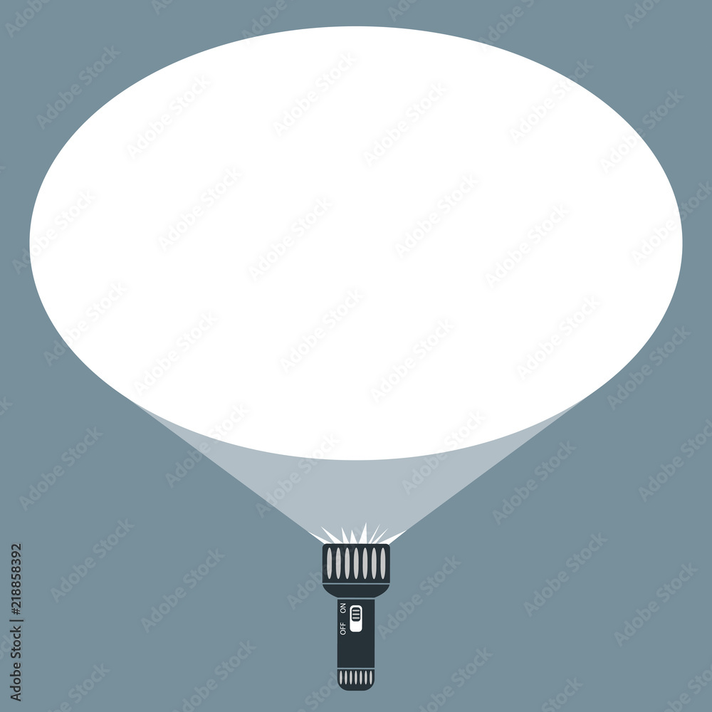 Flashlight Beam Illustration