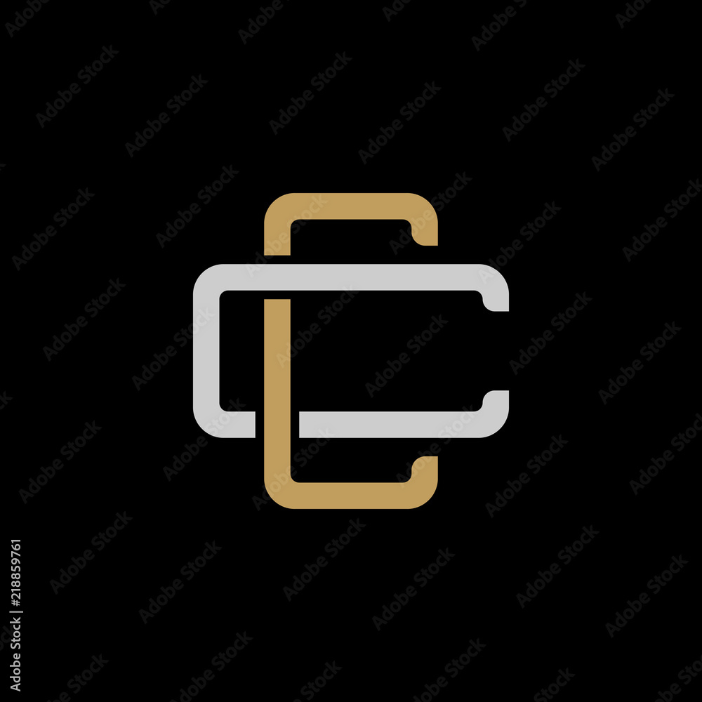 Initial letter C and C, CC, overlapping interlock logo, monogram line ...