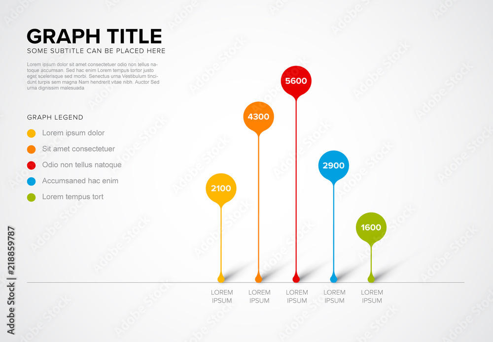 Infographic Layout with 5 Callouts Stock Template | Adobe Stock