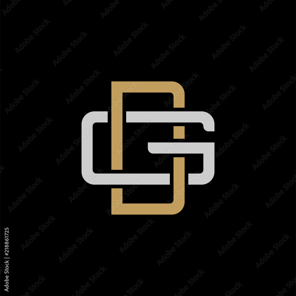 Initial letter G and D, GD, DG, overlapping interlock logo, monogram ...
