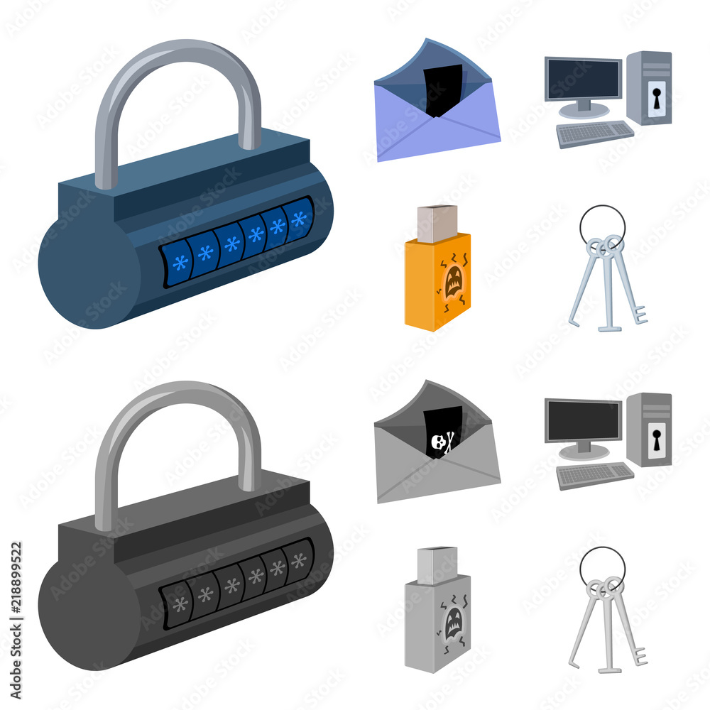 Virus, monitor, display, screen .Hackers and hacking set collection icons in cartoon,monochrome ...