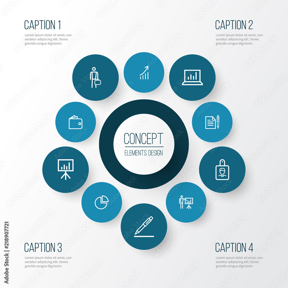 Job icons line style set with work man, billfold, diagram and other ...