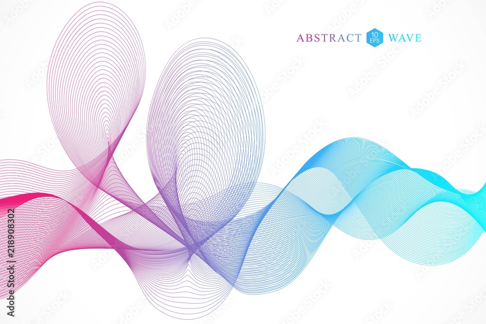 Abstract colorfull wave element for design. Big Data Visualization ...