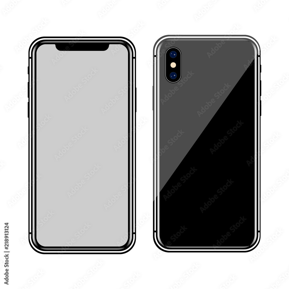 Realistic apple iphone X. Vector image in realistic style Stock Vector ...