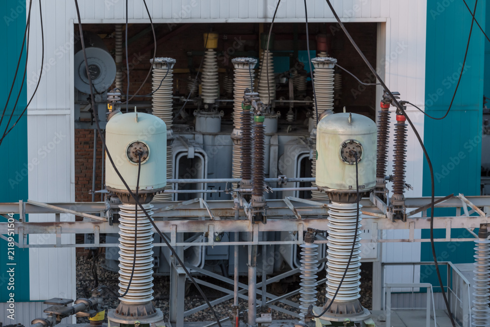 Electrical substation. Urban environment. Stock Photo | Adobe Stock